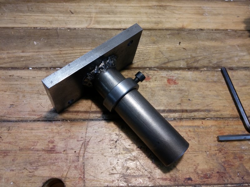 Metal lathe compound slide adapted for the wood lathe - HomemadeTools.net