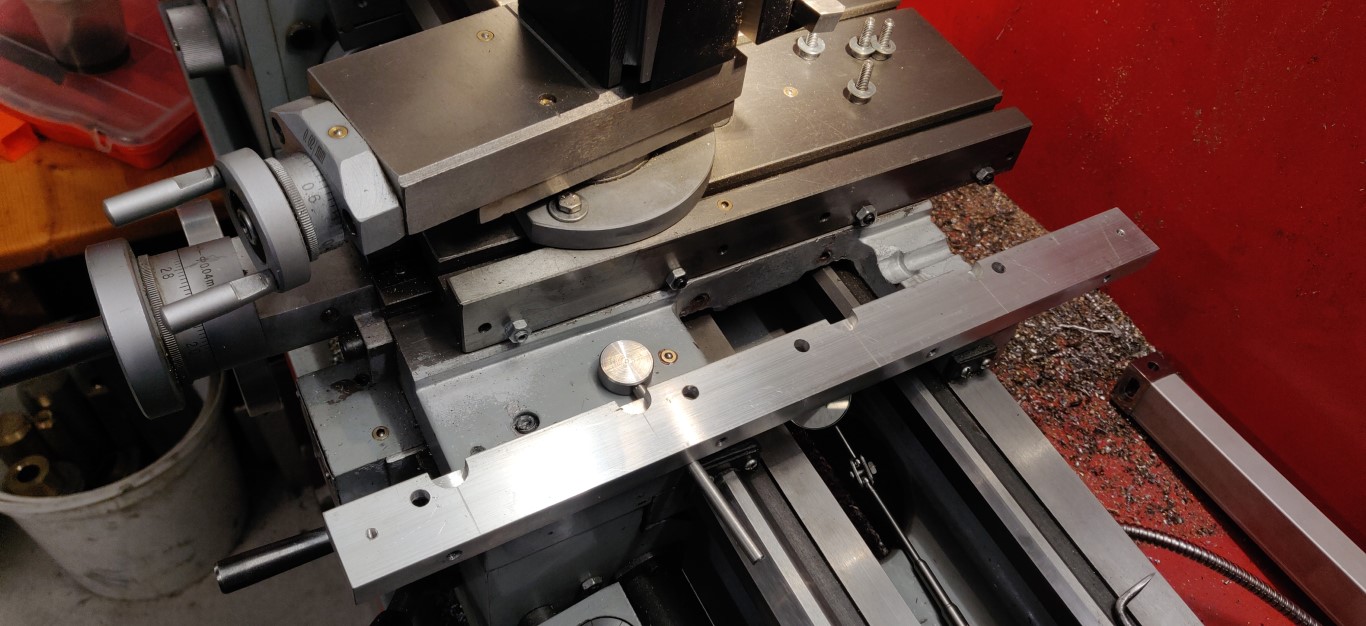 Lathe Cross slide glass scale DRO installation